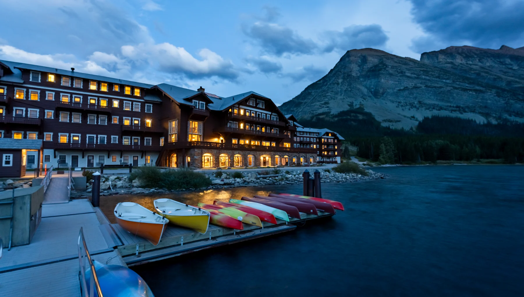 Stay at Many Glacier Hotel